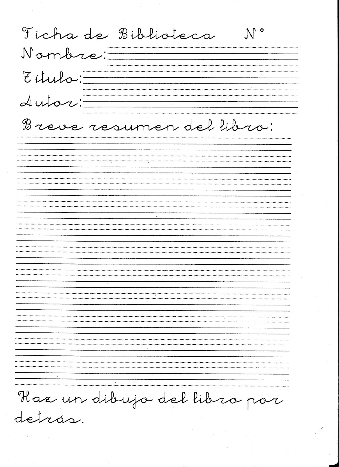 Mi clase: Nueva ficha de lectura