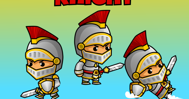 Knight Adventure 2D Game Characters Sprites