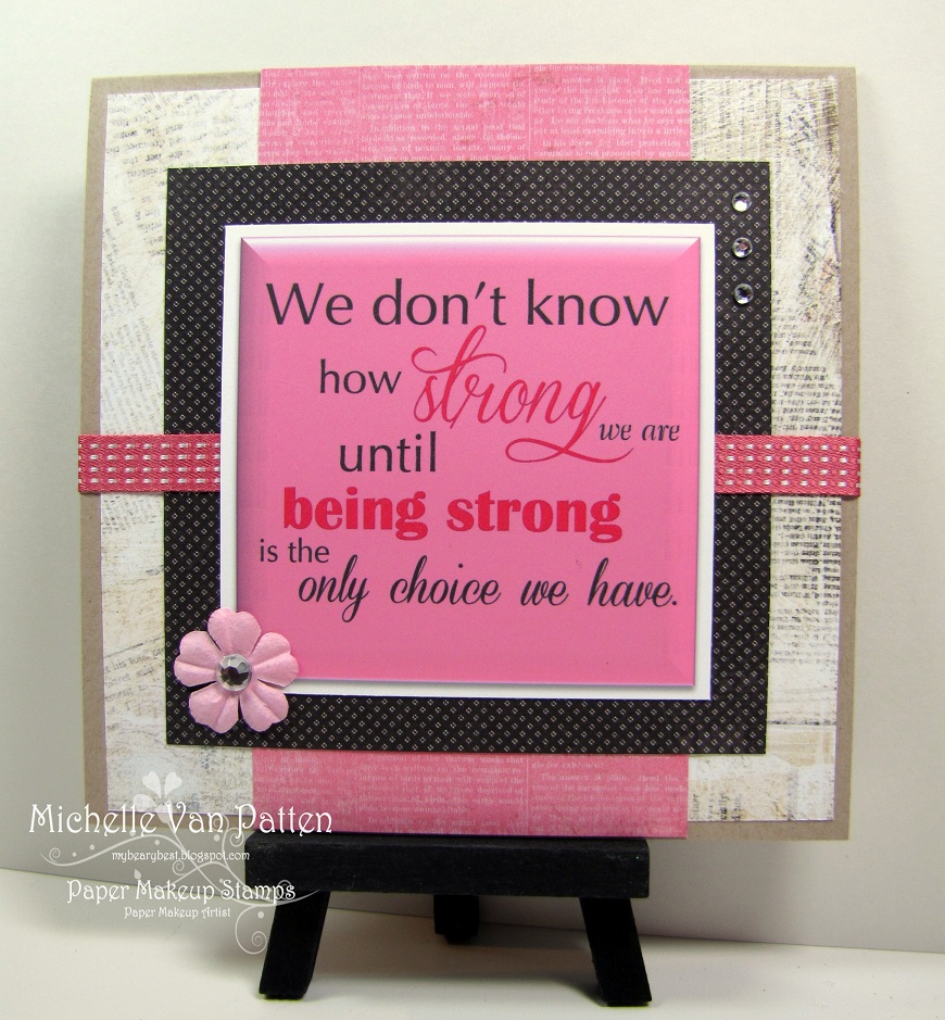 Paper Makeup Stamps: Think Pink ~ Breast Cancer Awareness