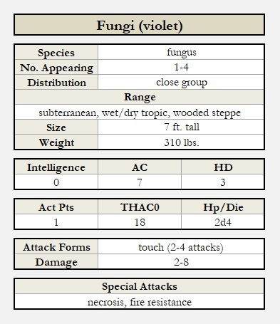 Tao of D&D's Wiki: Fungus (violet)