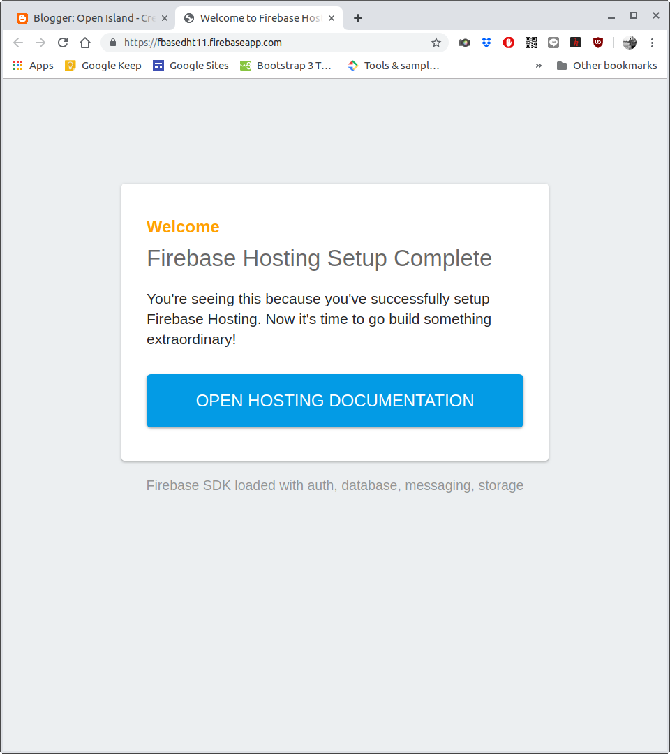 firebase host 2:log in , init, deploy