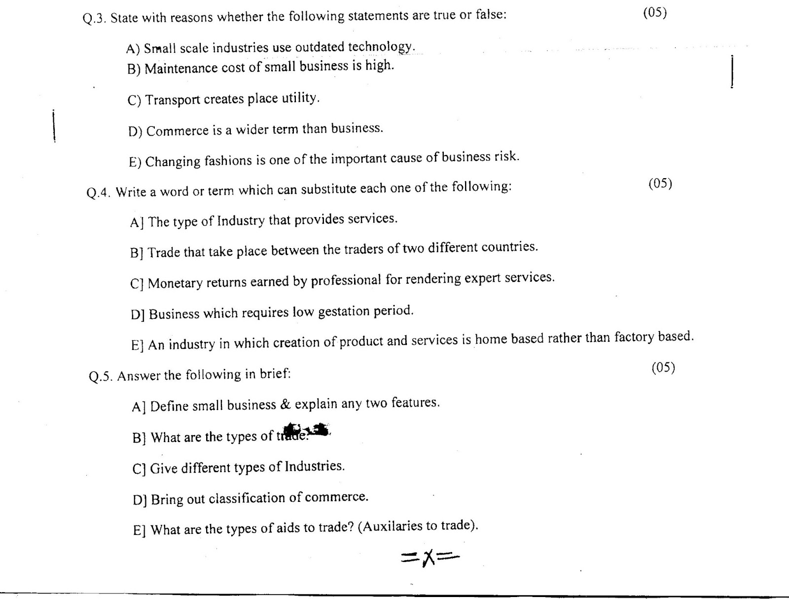 Question Papers Collection: OC