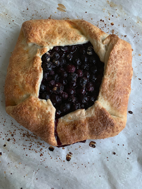 Out of the Right Brain: Blueberry Rustic Pie