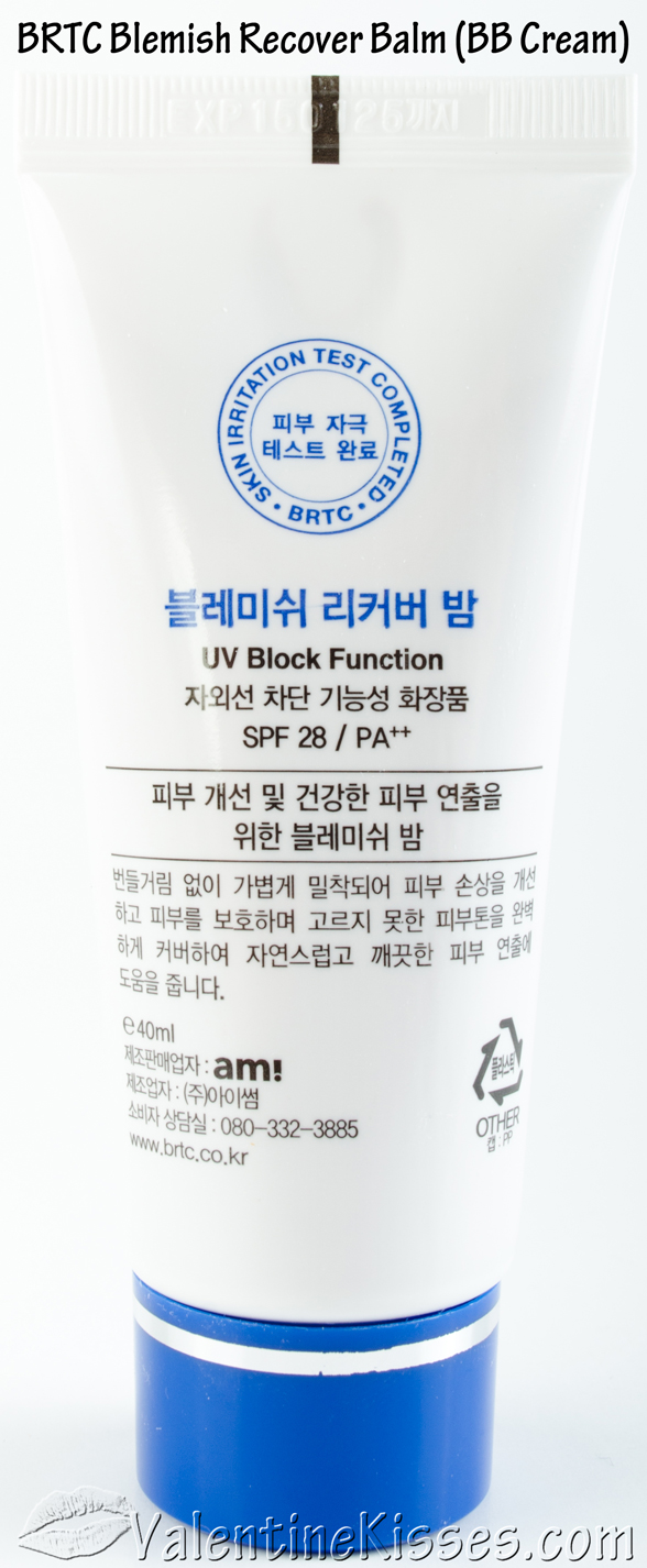 Valentine Kisses: BRTC Blemish Recover Balm (BB Cream) - swatches, pics ...