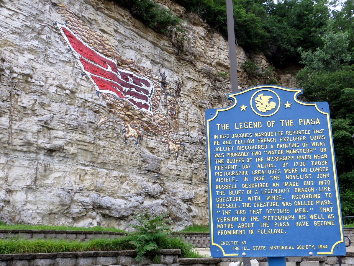 OTIS (Odd Things I've Seen): Native American Dragons: The Piasa Bird Mural