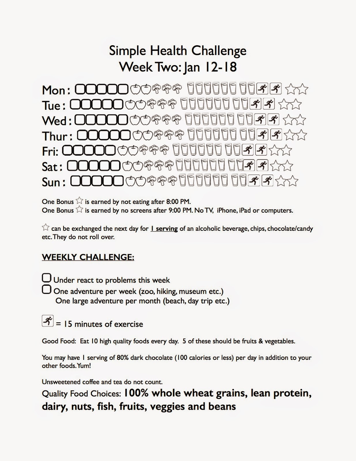 Made by Nicole: Simple Health Challenge Week Two