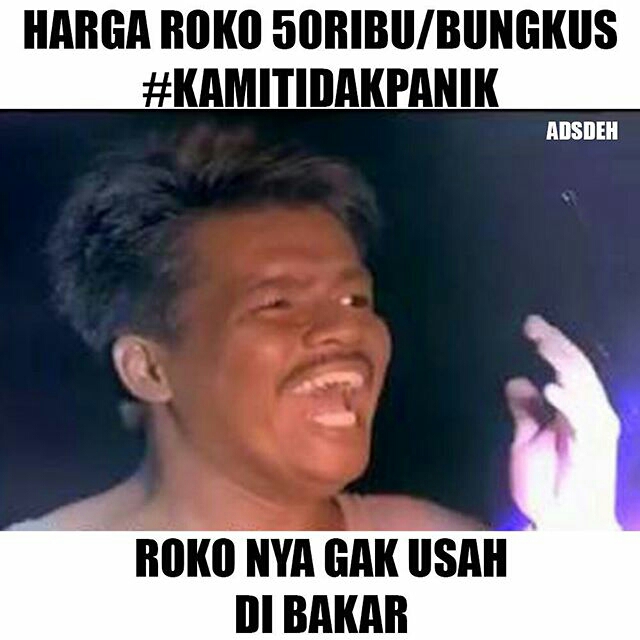 Meme Lucu Harga Rokok 50rb Kami Tidak Panik | Semua Gambar Dan Meme