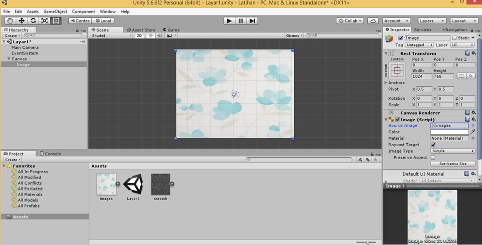 Tutorial Unity : Cara Paling Sederhana Memasukan Gambar Pada Canvas