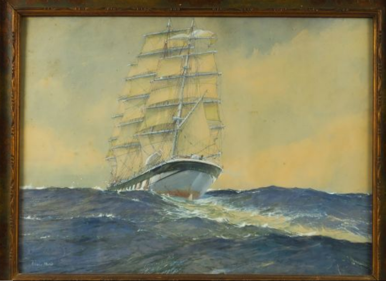 historic-marine-france: Marin-Marie ( 1901-1987)peintre officiel de la ...