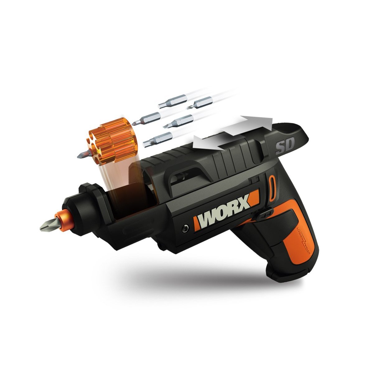 WORX WX254L SD Semi-Automatic Power Screw Driver with 12 Driving Bits