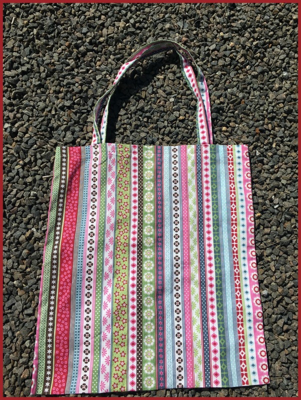 Birthes rom: Mønster. Sammenleggbart handlenett /Foldable shoppingbag