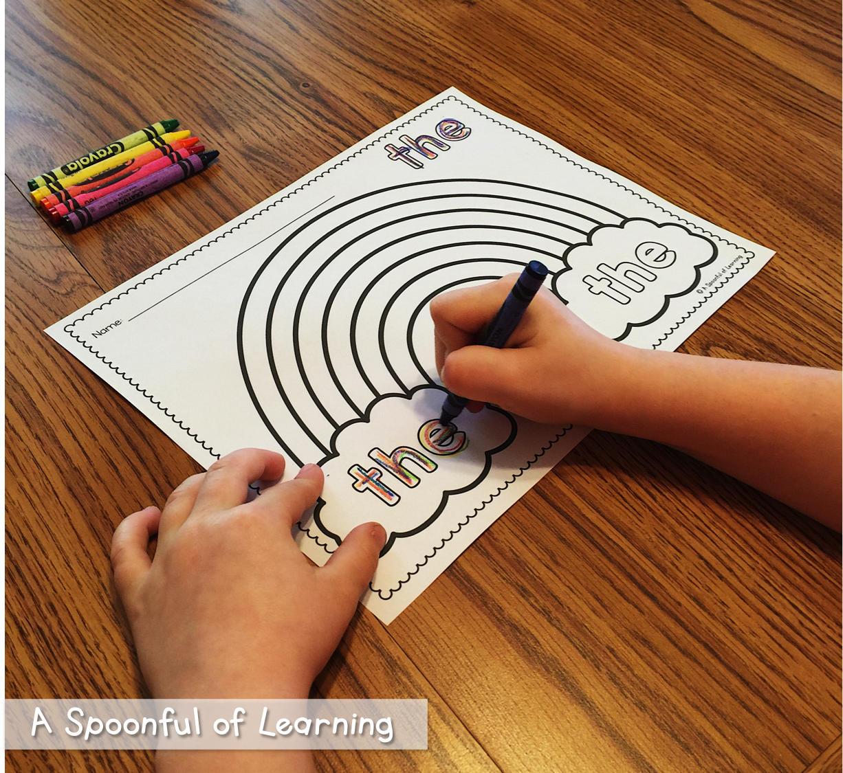 Sight Word Rainbow Writing: Free Template