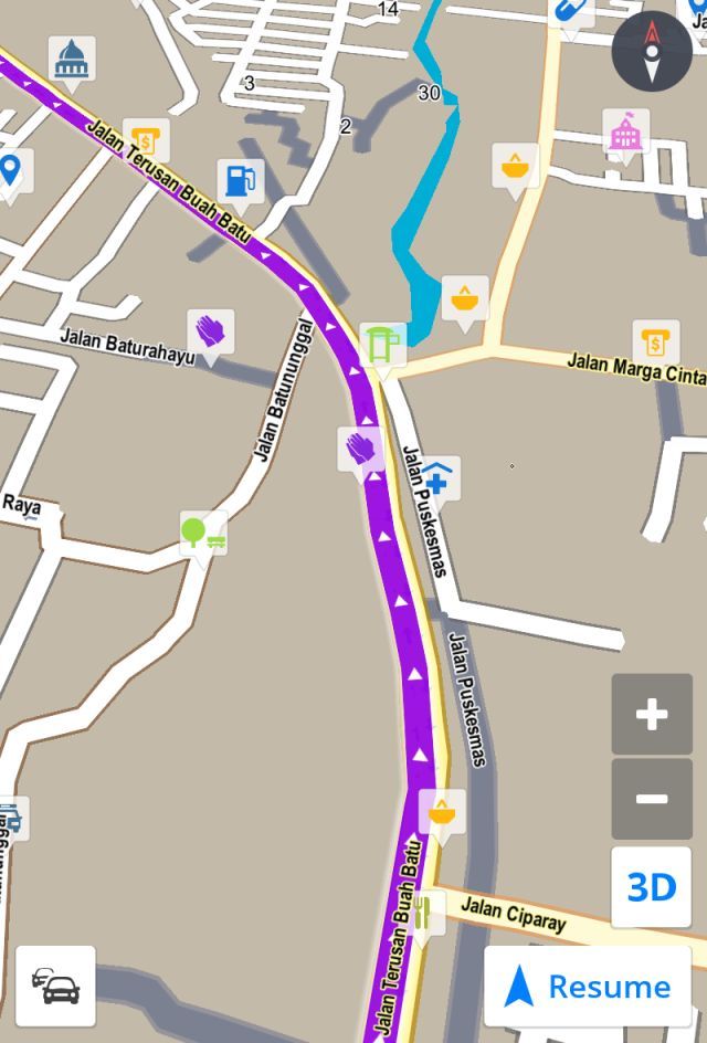 Rute Map petunjuk jalan dari Bojongsoang ke Jalan Asia Afrika Bandung ...