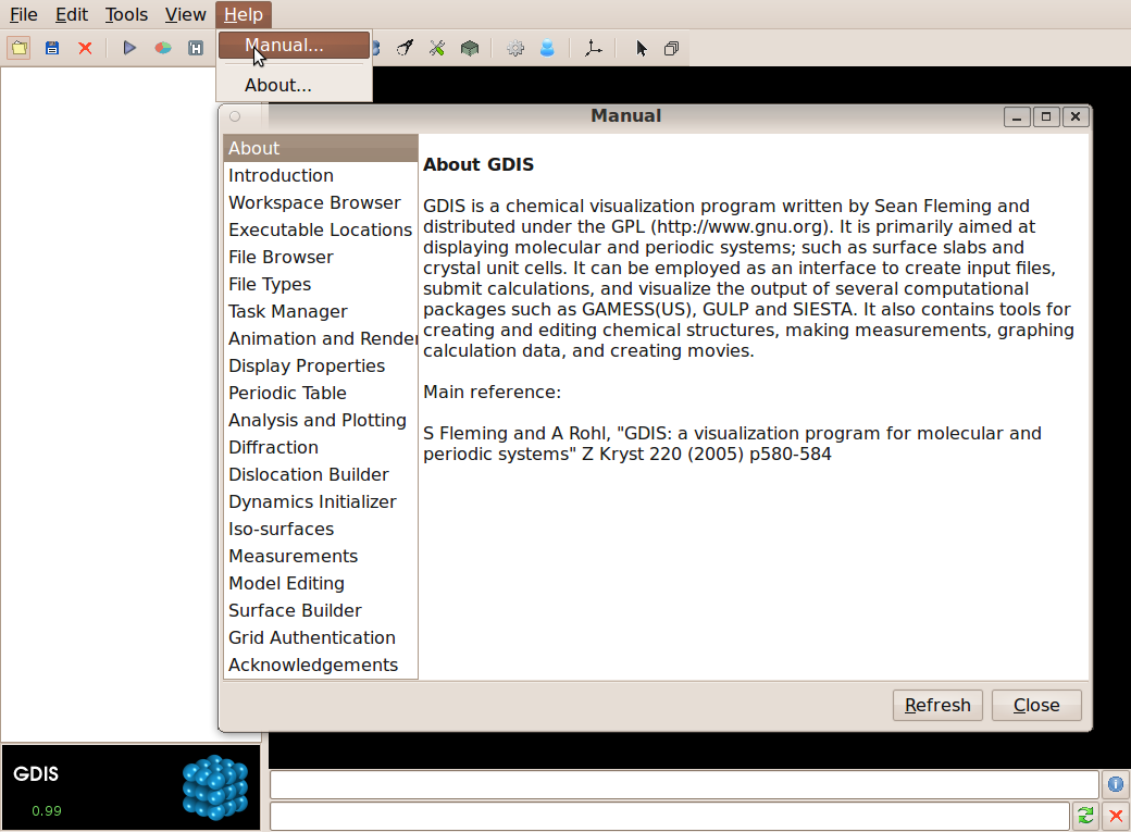 chemi: Tutorial Gdis