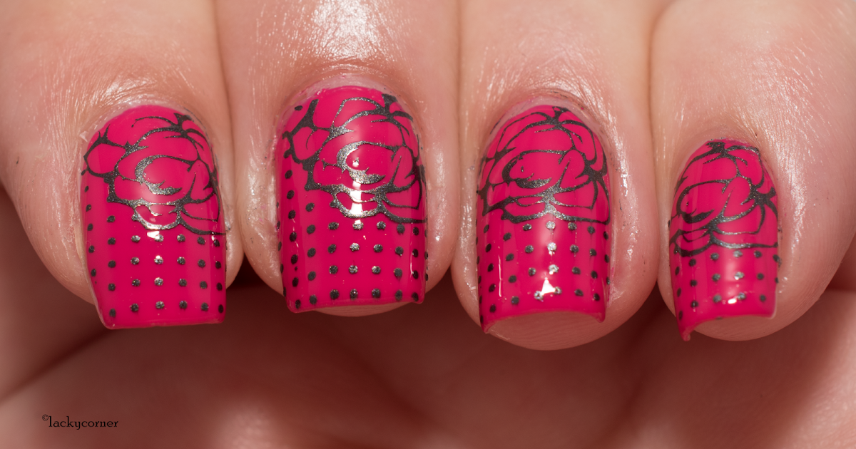 Lacky Corner: Nail Challenge Collaborative presents: Flowers #2