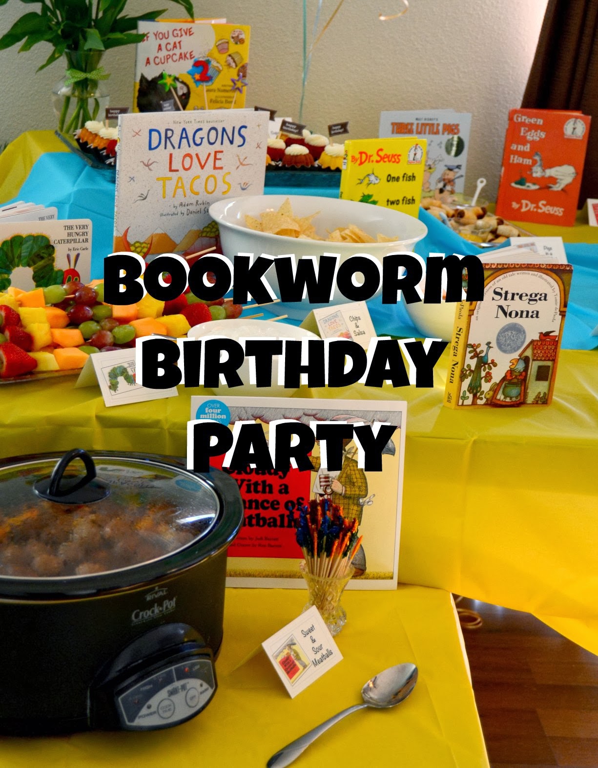 Bookworm Birthday Party | Book birthday parties, Book themed birthday ...