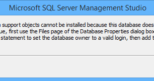 SQL SERVER 2016– ERROR: FIX – Database diagram support objects cannot be installed ~ Articulos ...