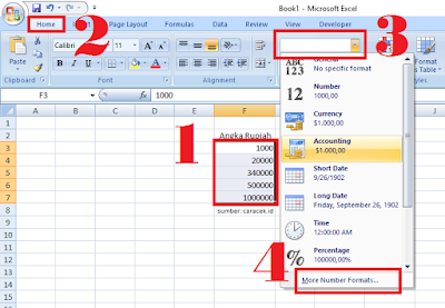 CARA MENGATUR FORMAT MATA UANG RUPIAH DI EXCEL - Caracek.id