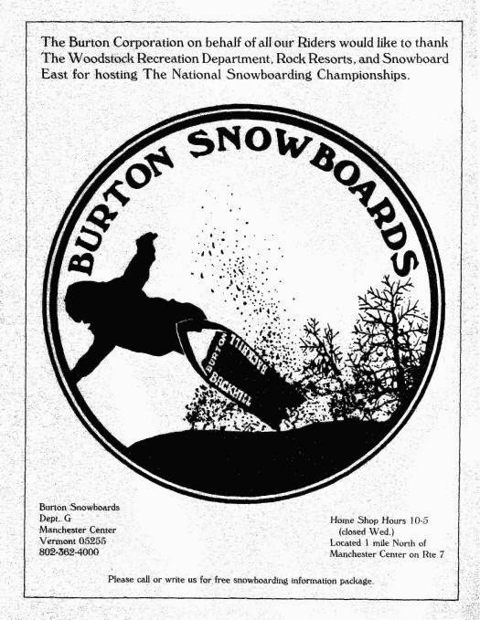 The 1982 National Snow Surfing Championship Program - Featuring a ...
