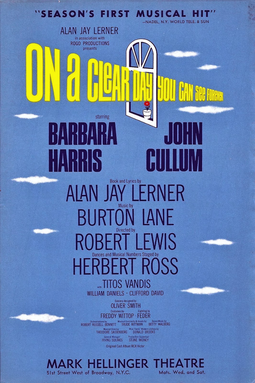 bway2hlwd: On a Clear Day You Can See Forever