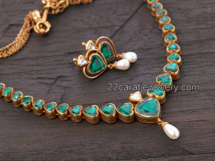 Emeralds Mango Necklace - Jewellery Designs