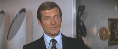 old cinema: Roger Moore.
