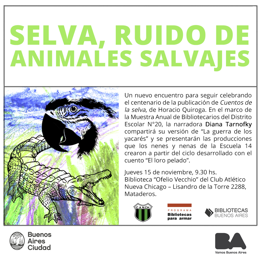 Selva, ruido de animales salvajes