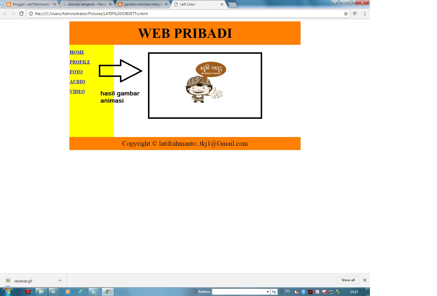 Cara Menambahkan Gambar ANIMASI Pada DOC HTML