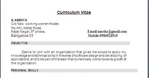 south african cv format