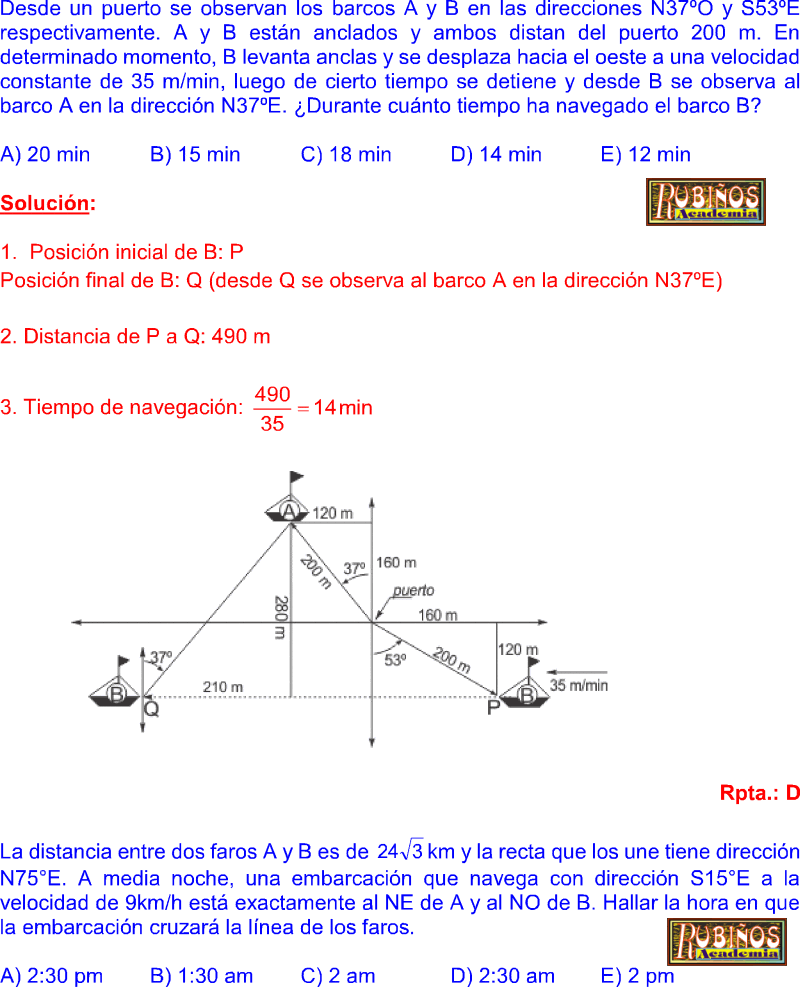 PUNTOS CARDINALES EJERCICIOS RESUELTOS PDF HABILIDAD LÓGICA MATEMATICA