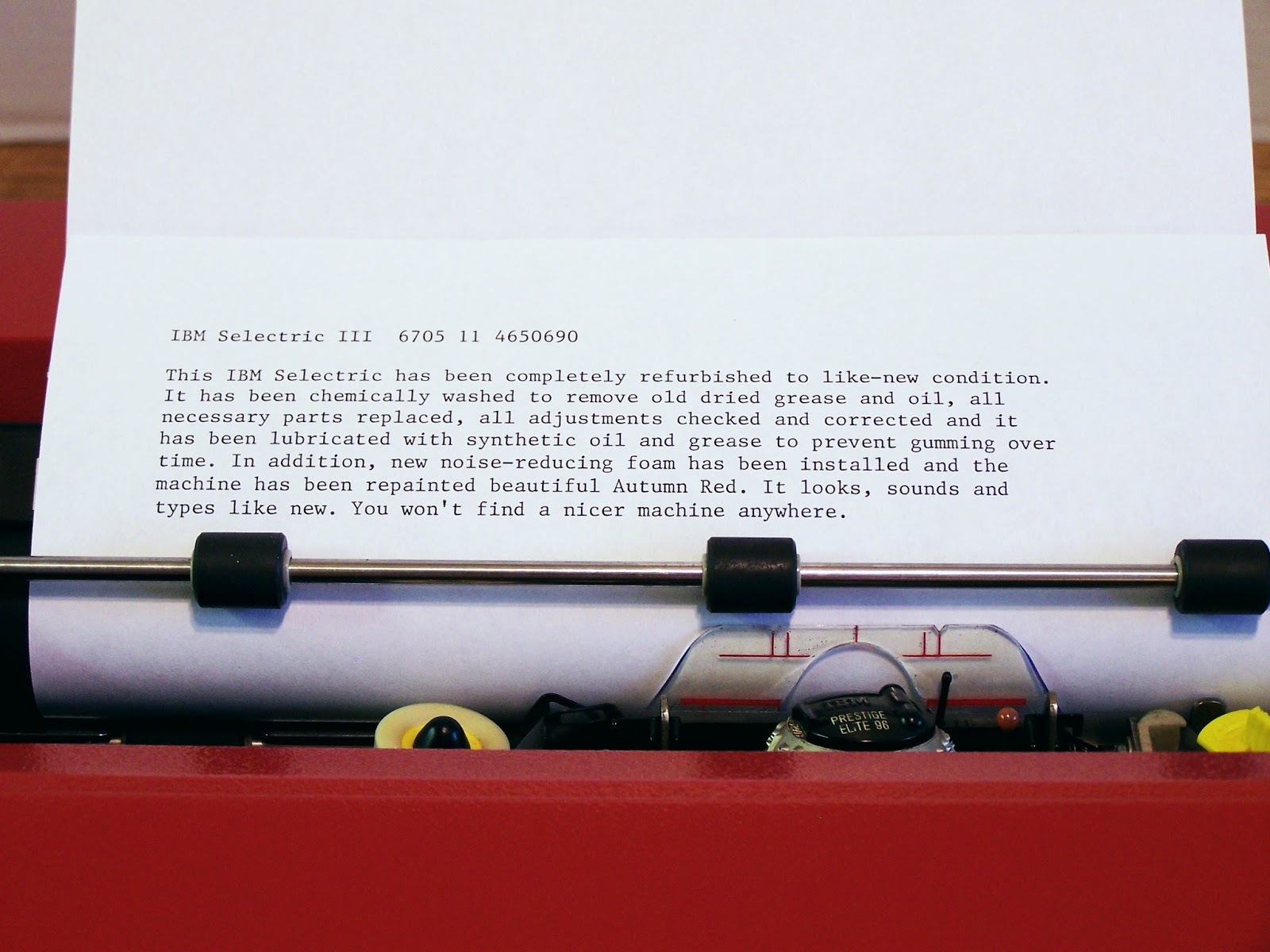 IBM Selectric Typewriters: Autumn Red Selectric III - SOLD