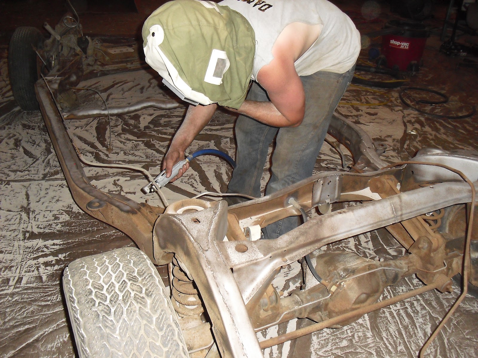 1966 Chevy Impala Build (Senior Project): Sand-Blasting (frame and ...