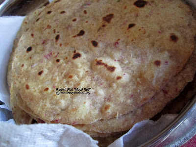 Pan Gravy Kadai Curry: Cherry-Belle Radish Roti "Mooli Roti"