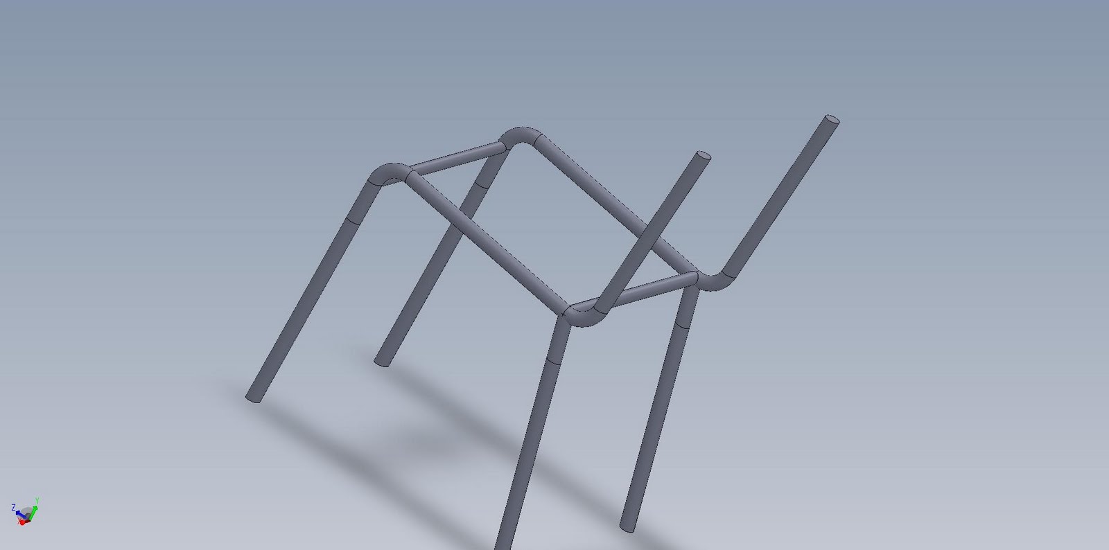 Cat Brown Furniture Design: Initial solidworks model