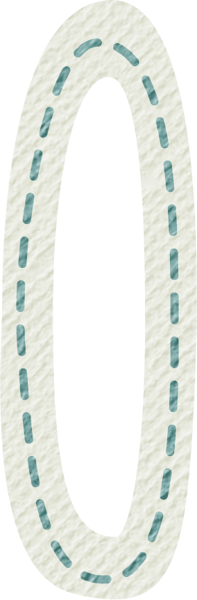 Abecedario Blanco con Puntadas Azules. - Oh my Alfabetos!