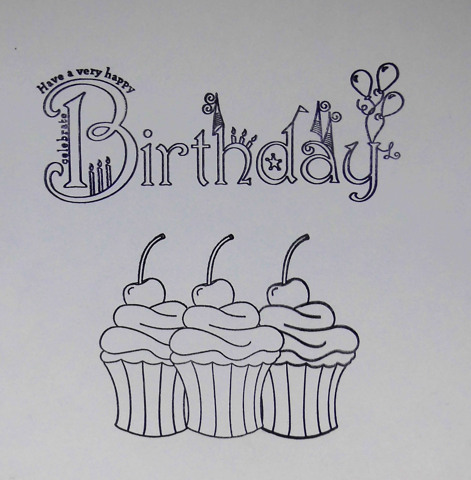Sarah's Craft Shed: Cupcake Birthday Card