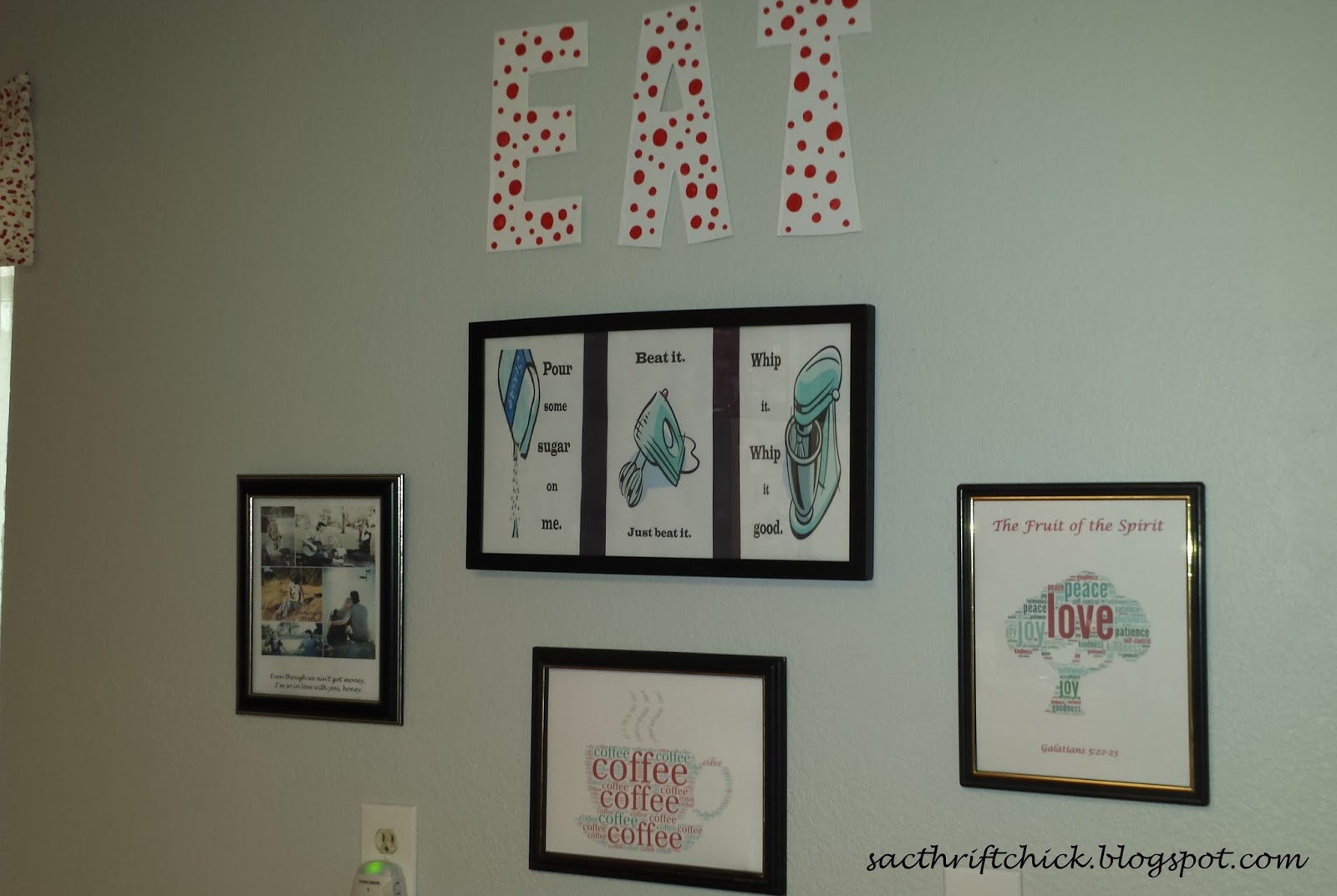 DIY Craft: Cardboard EAT Sign for Your Kitchen