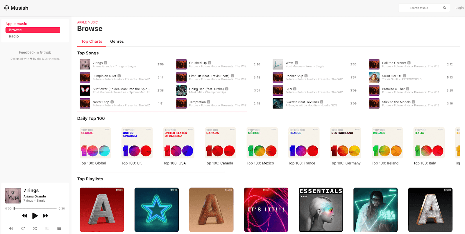 Musish, un reproductor online para disfrutar de Apple Music | CompuTekni