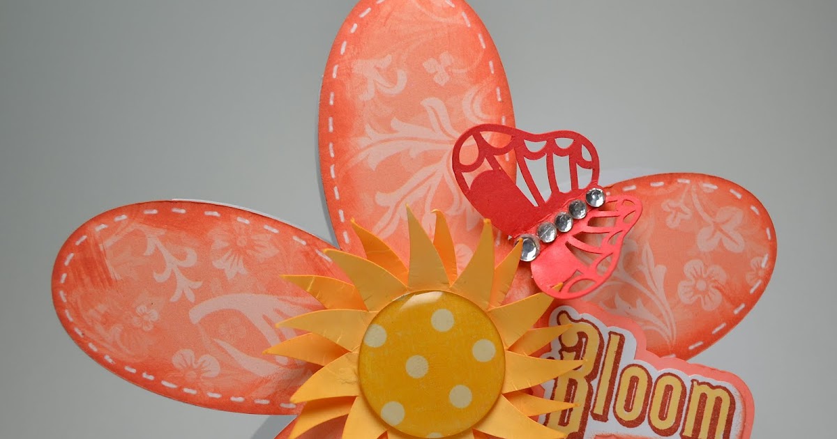 Brigit's Scraps "Where Scraps Become Treasures": Bloom Flower Shaped Card