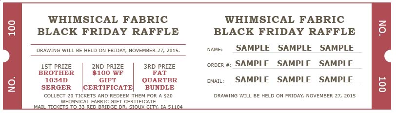 Whimsical Fabric: $500 Raffle Giveaway and a Sale!