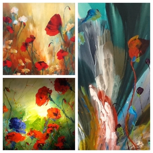 CC Opiela Gallery: Contemporary Abstract Flower Art Painting “Floral ...