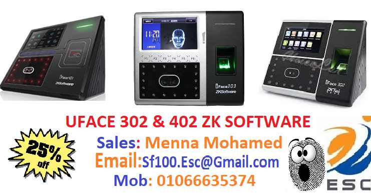 ZK TECO UFACE 302 ساعة بصمة وجه-01066635374 مــنــــة مــحــمــد