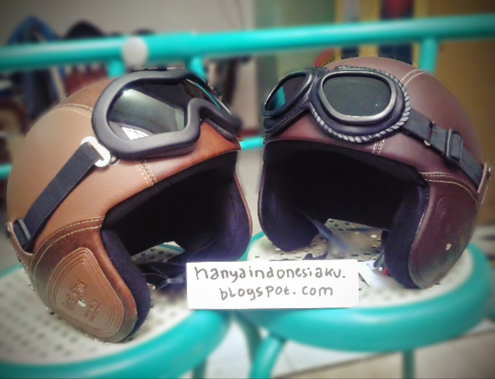 Helm retro classic ,dilengkapi Google kacamata, model trendy - harga ...