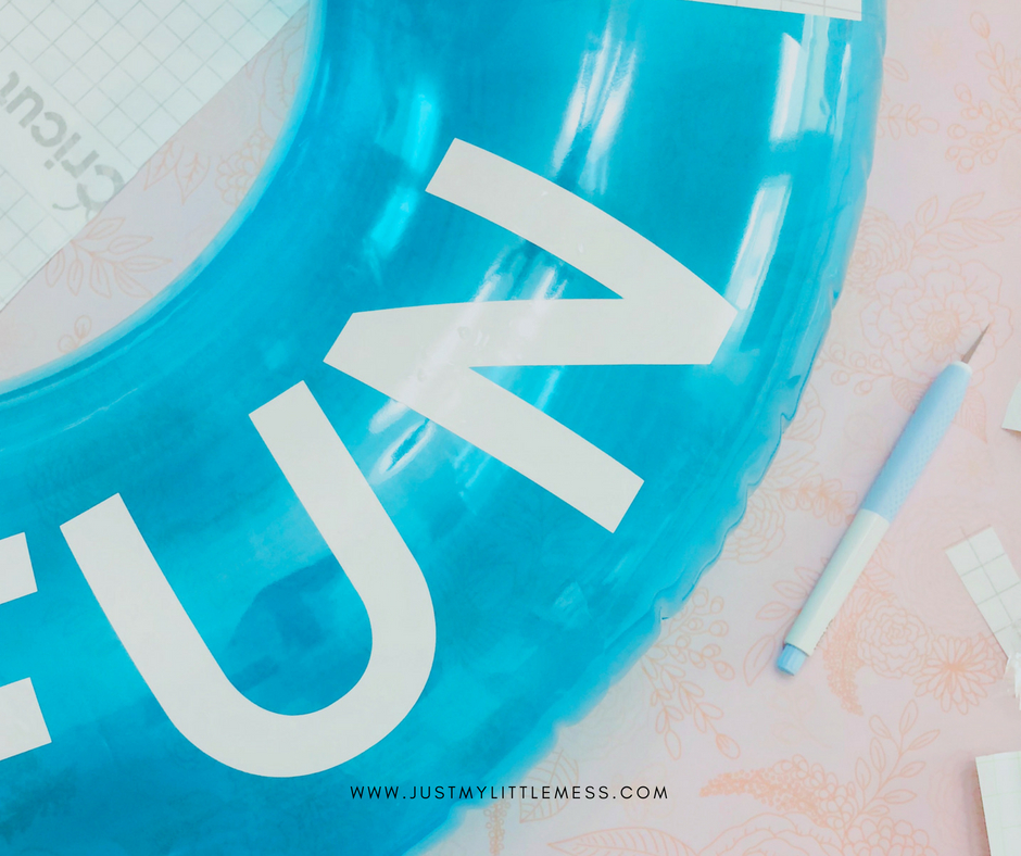 Personalize Pool Tubes with Cricut - This Is Tisa