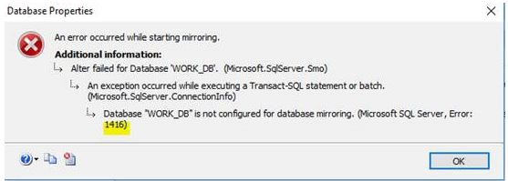 Sql Ask For Dbas Sql Server All Database Mirroring Errors Troubleshooting And Resolution