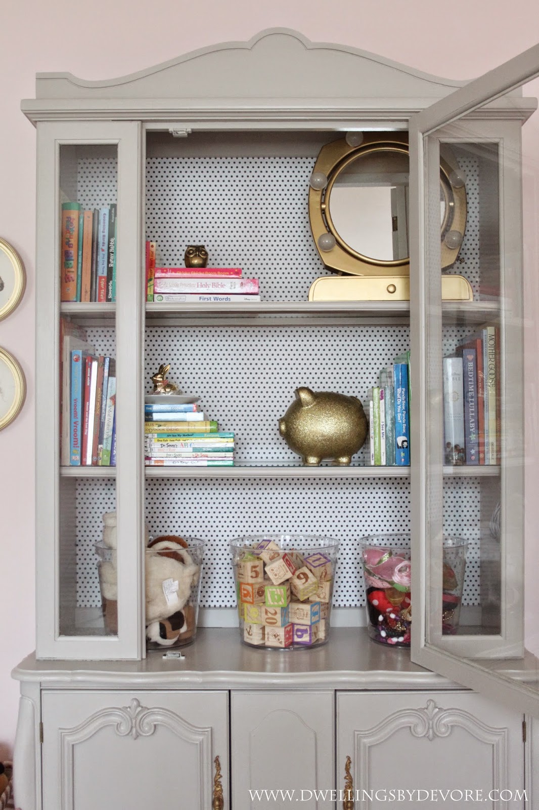 Dwellings By DeVore: Hutch Makeover & Chic Shelf Paper Review