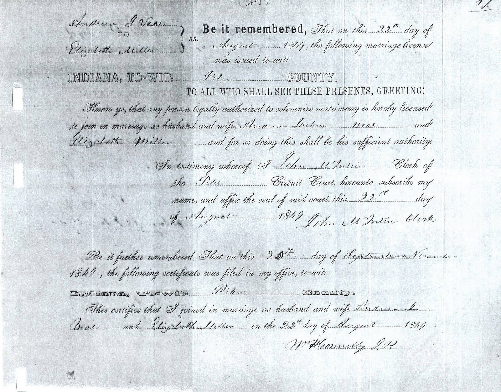 Shaking Leaves: My Adventures in Genealogy: Wedding Wednesday: Andrew ...