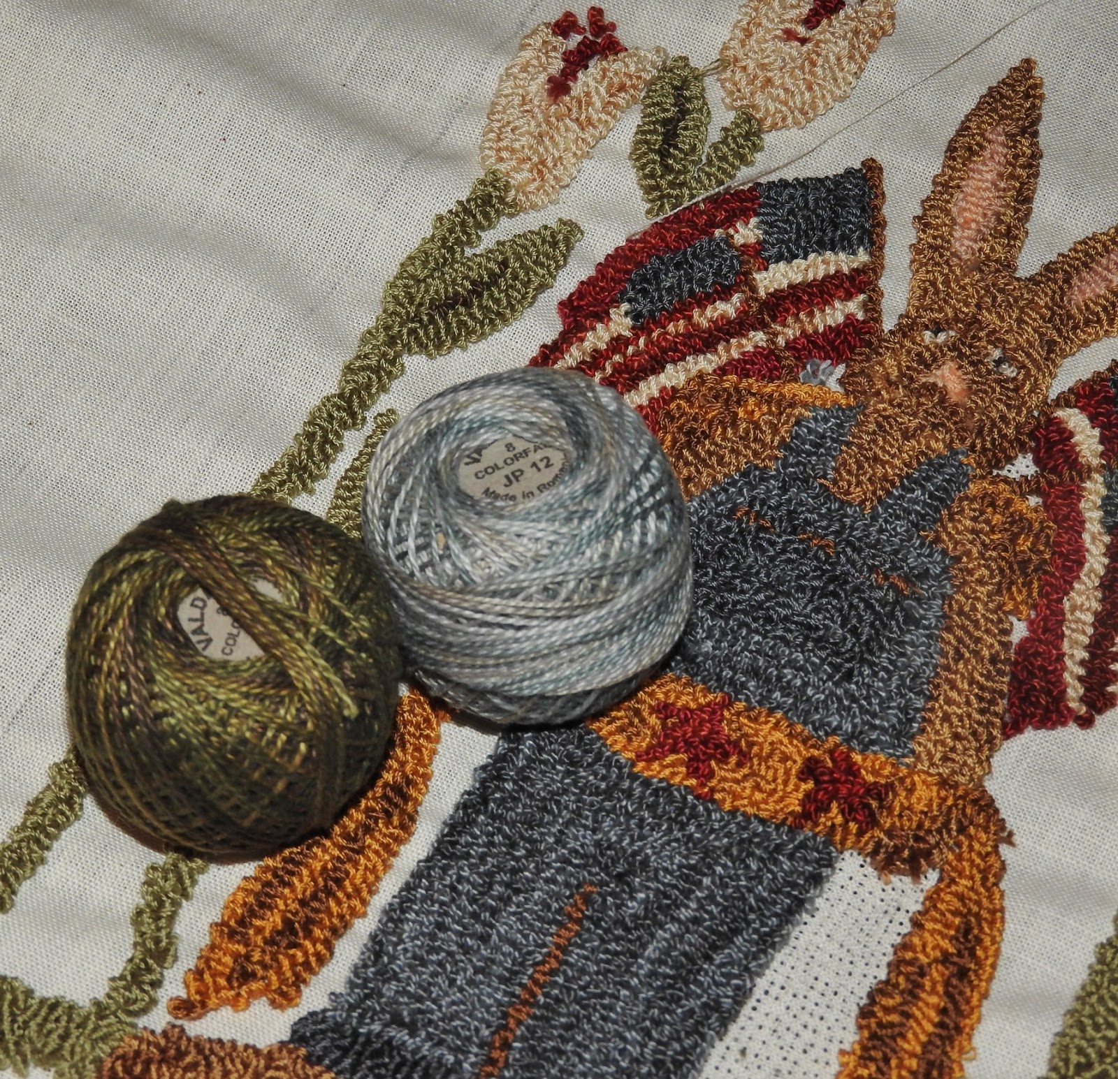 The Old Tattered Flag: Punch needle, Hooking and Stitching....oh my!!