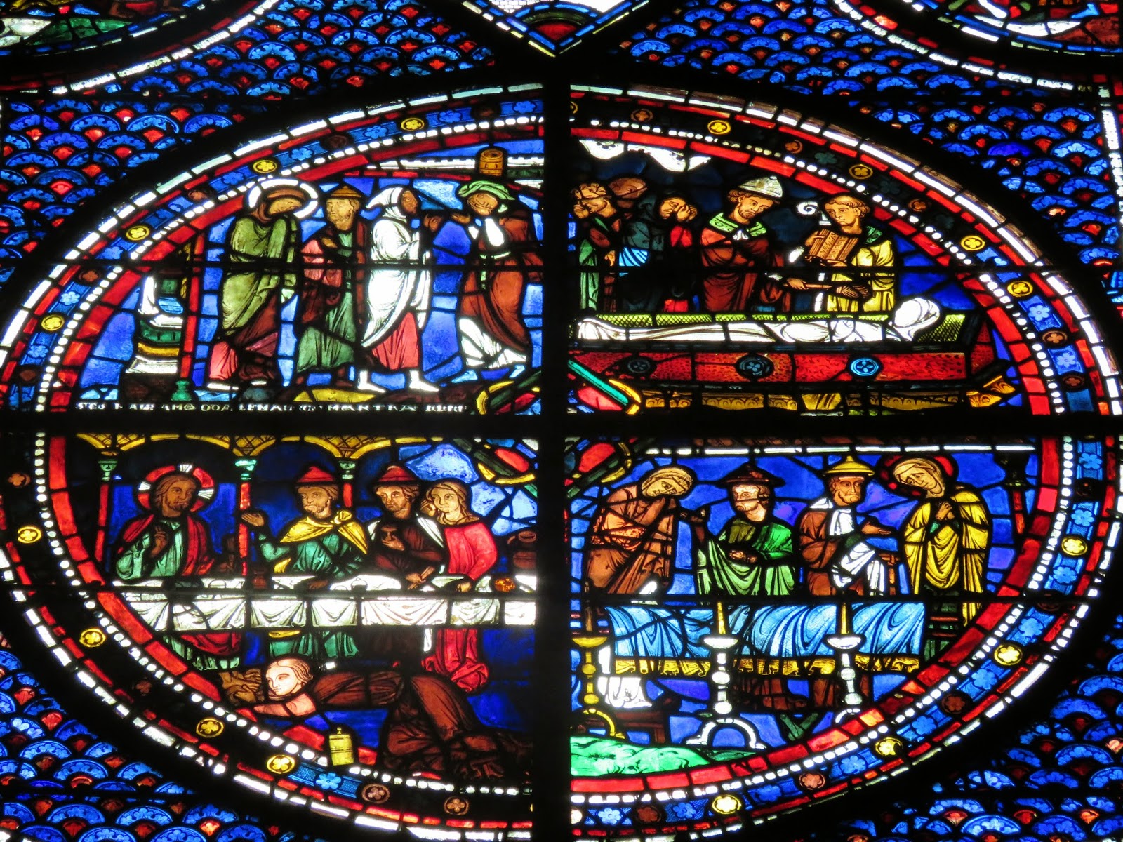 Chartres Cathedral Blue Virgin Window