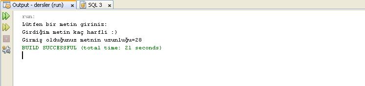 Java Ders ve Örnekleri: Java Girilen Metnin Uzunluğunu Bulma
